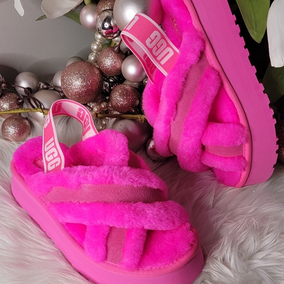 UGG | Shoes | Ugg Disco Cross Genuine Shearling Slide Brand New | Poshmark